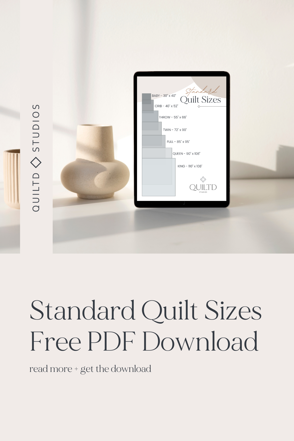 Free Quilt Sizes Guide – A Free PDF Download – Quiltd Studios