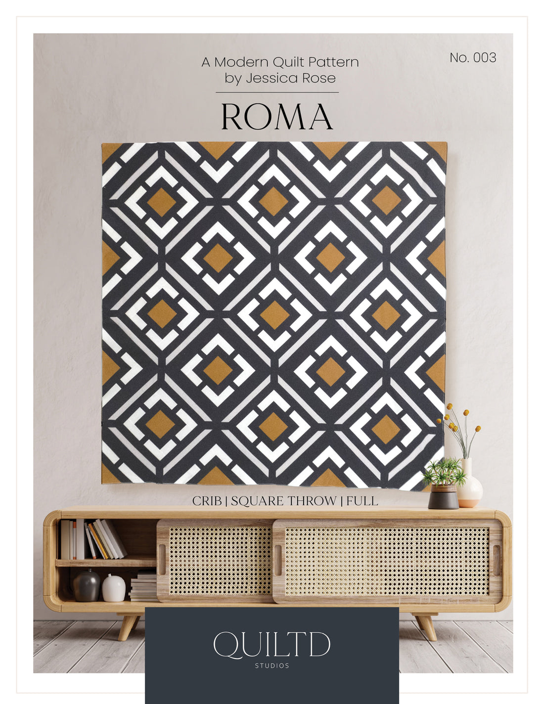 Roma Mid-Century Modern Quilt Pattern - PDF+ Download (includes step-b ...
